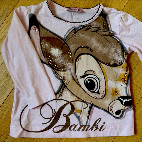 MonnaLisa | Shirts & Tops | Monnalisa Disney Compilation Sparkle Bambi ...